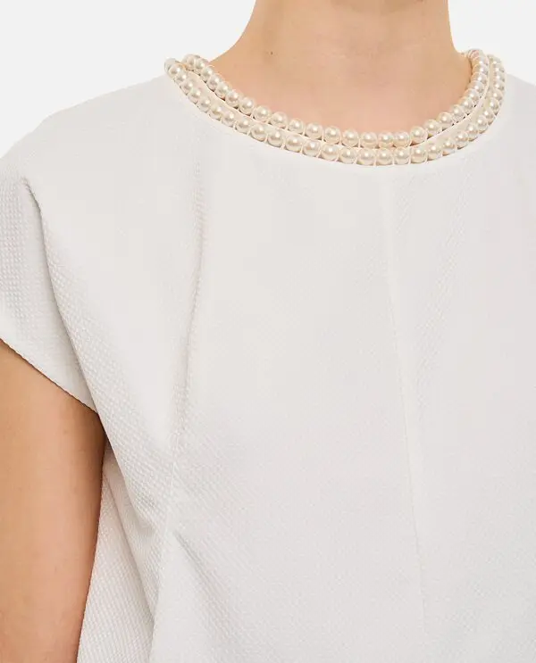 Junya Watanabe Pearl Embellished Bow Detail Blouse - Multicolor