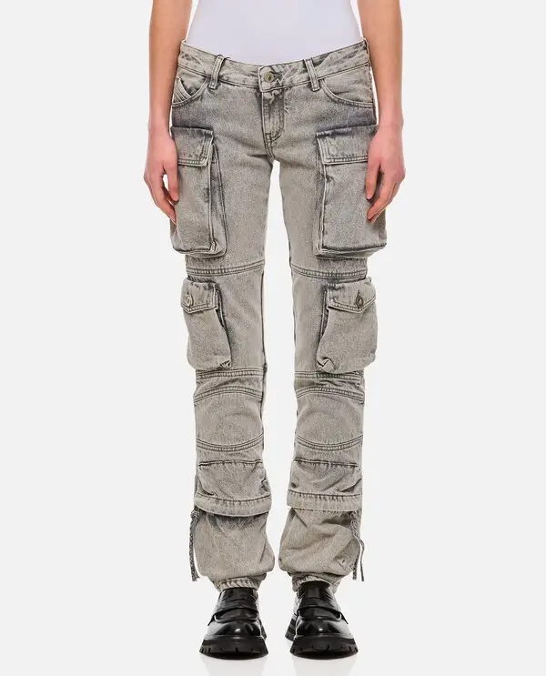 Attico Essie Denim Cargo Pants - Multicolor