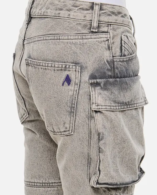 Attico Essie Denim Cargo Pants - Multicolor