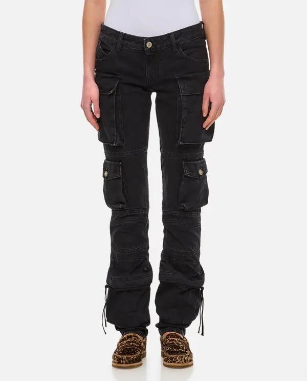 Attico Essie Denim Cargo Pants - Multicolor