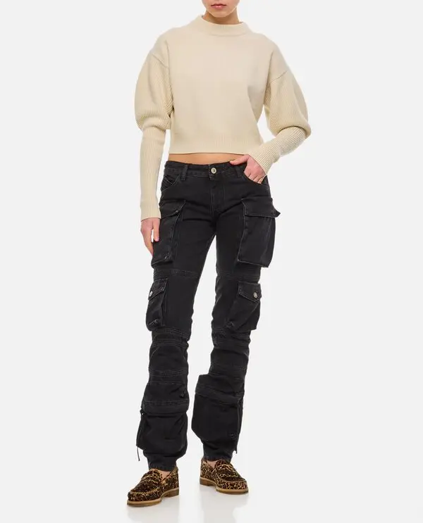 Attico Essie Denim Cargo Pants - Multicolor