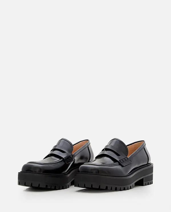 GIANVITO ROSSI Patent Leather Platform Loafers - Multicolor