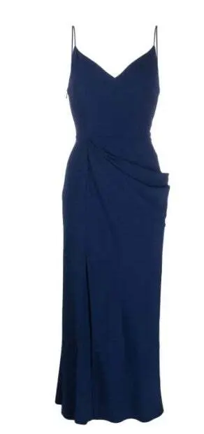 Alexander McQueen Asymmetrical Ruched Midi Dress