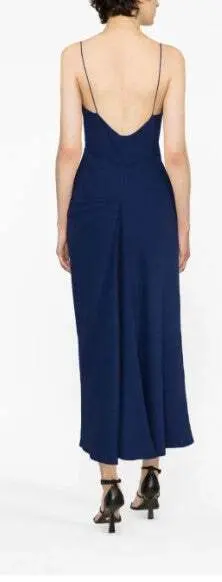 Alexander McQueen Asymmetrical Ruched Midi Dress