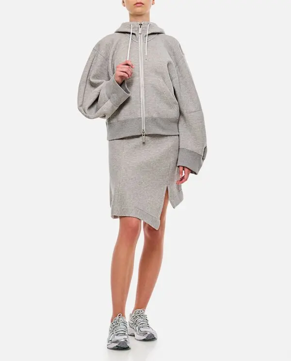 Sacai Asymmetrical Knee-length Sweat Skirt