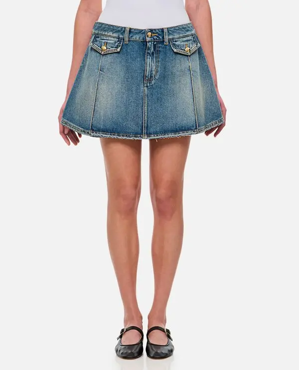 Alexander McQueen Stone Washed Miniskirt