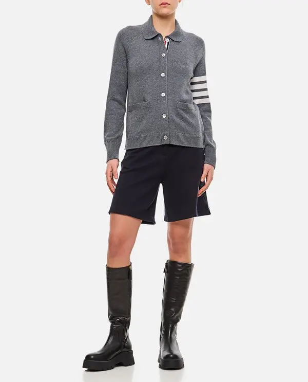 Thom Browne High Waisted Shorts With Logo Detail