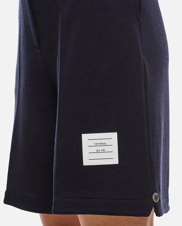 Thom Browne High Waisted Shorts With Logo Detail
