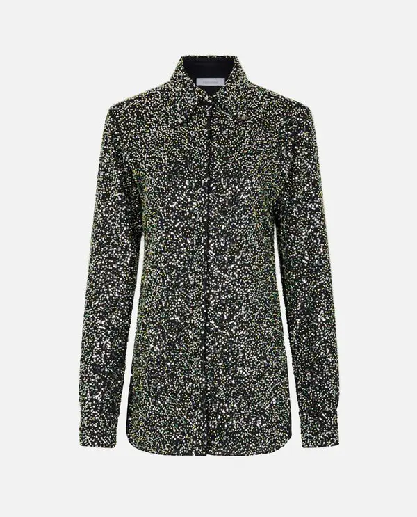 Rabanne Black Applique Long Sleeve Shirt