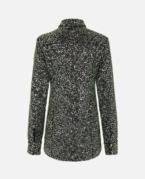 Rabanne Black Applique Long Sleeve Shirt