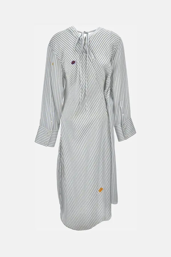 Acne Studios Striped Asymmetrical Dress