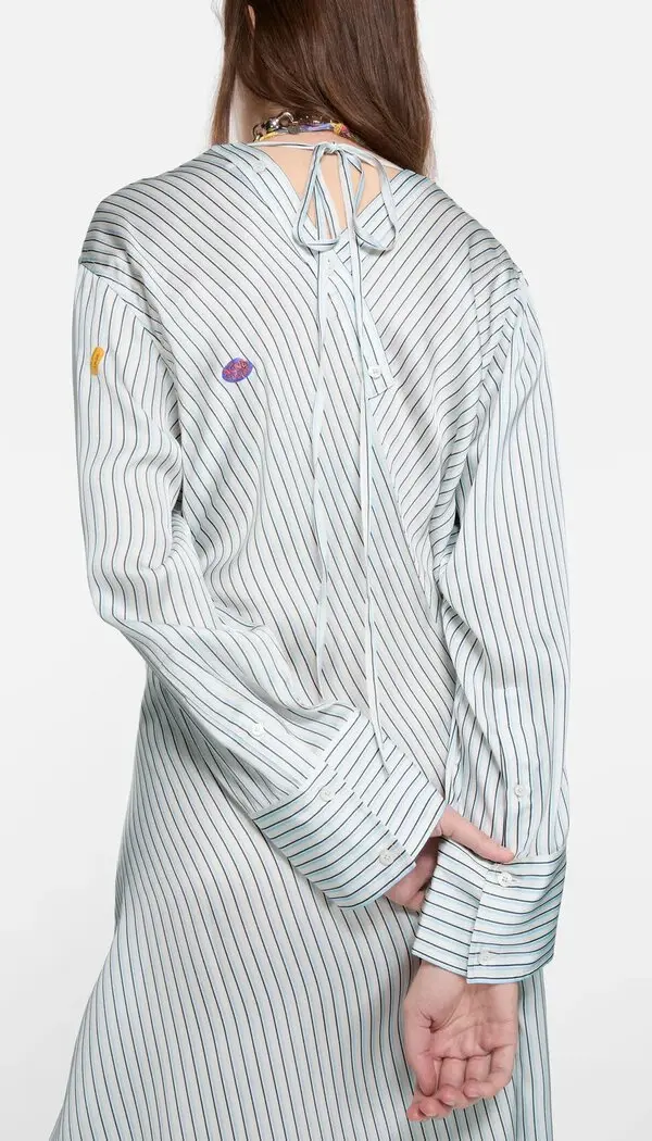Acne Studios Striped Asymmetrical Dress