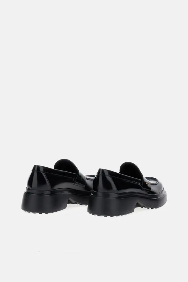 TOD'S Black Leather Loafer - Multicolor