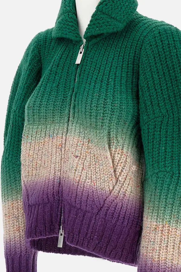 Sacai Tie-dye Wool Knit Blouson