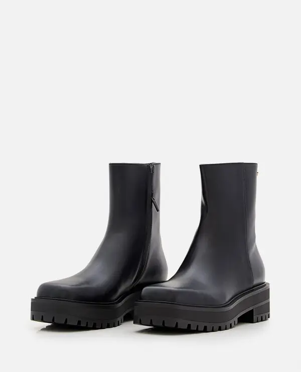 GIANVITO ROSSI Leather Combat Boots