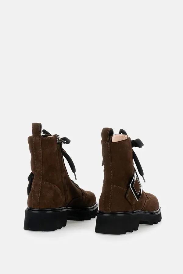 ROGER VIVIER Lace-up Buckled Boots - Multicolor