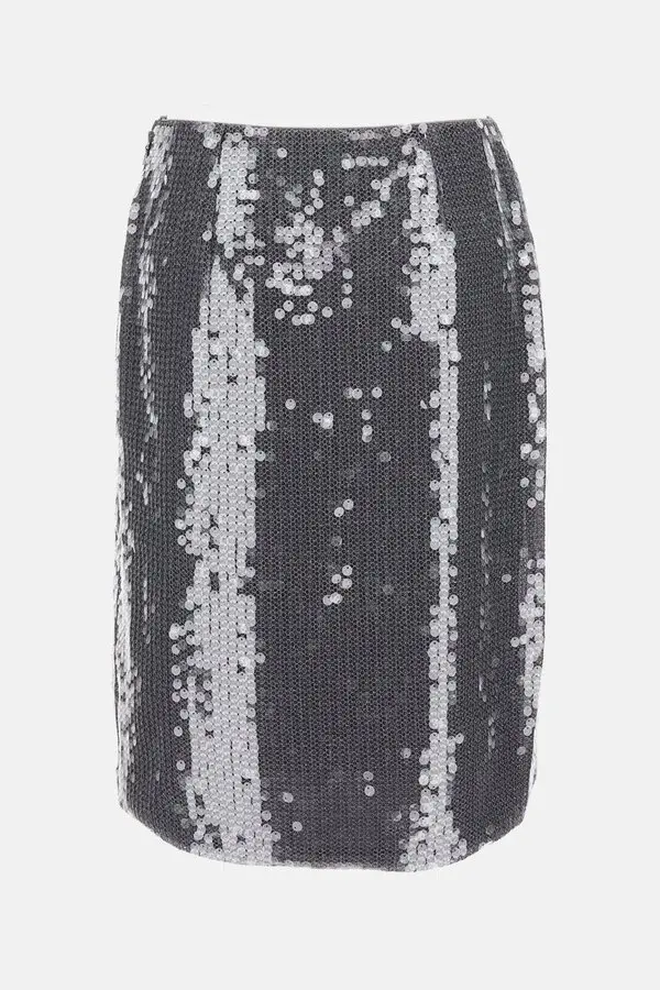 ROTATE BY BIRGER CHRISTENSEN Midi Skirt With Sequins - Multicolor