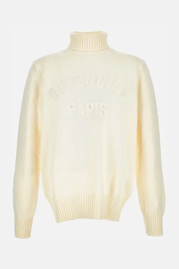 Givenchy High Neck Sweater With Embossed Logo - Multicolor
