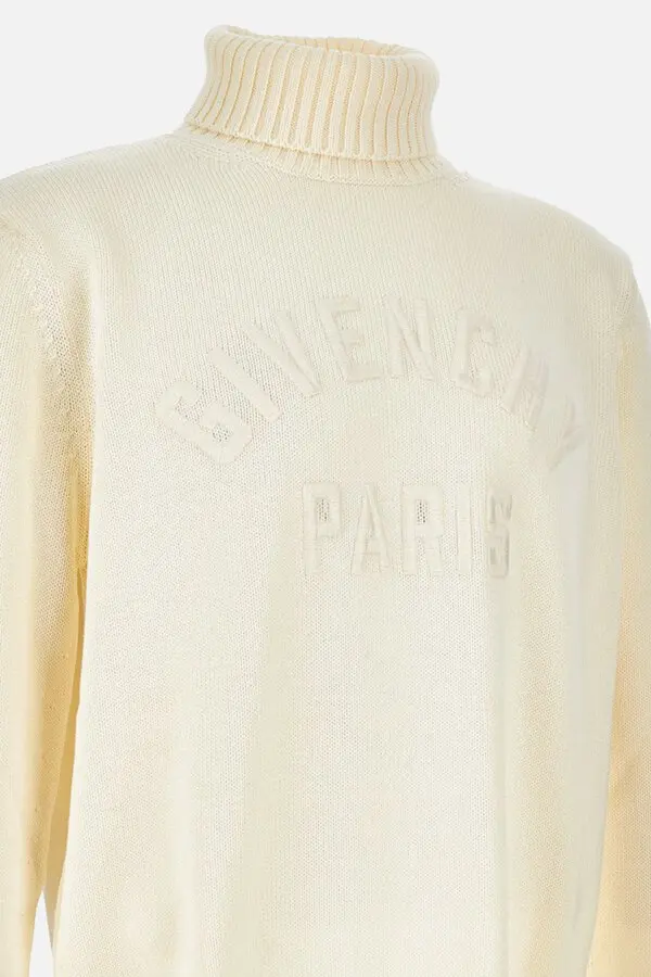 Givenchy High Neck Sweater With Embossed Logo - Multicolor