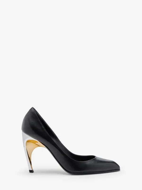 Alexander McQueen Leather Pumps With Metal Heel - Multicolor