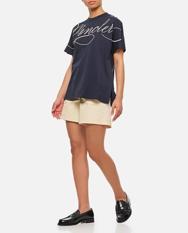Moncler Cream Belted Tailored Shorts