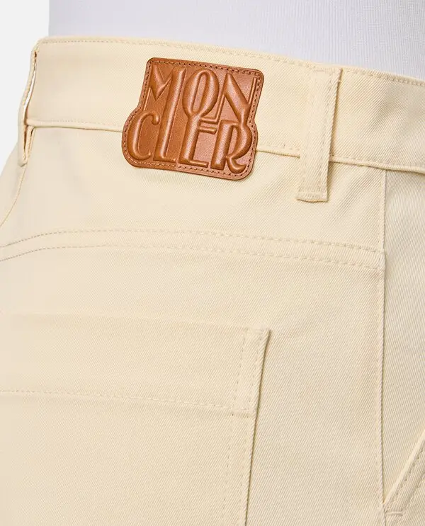 Moncler Cream Belted Tailored Shorts