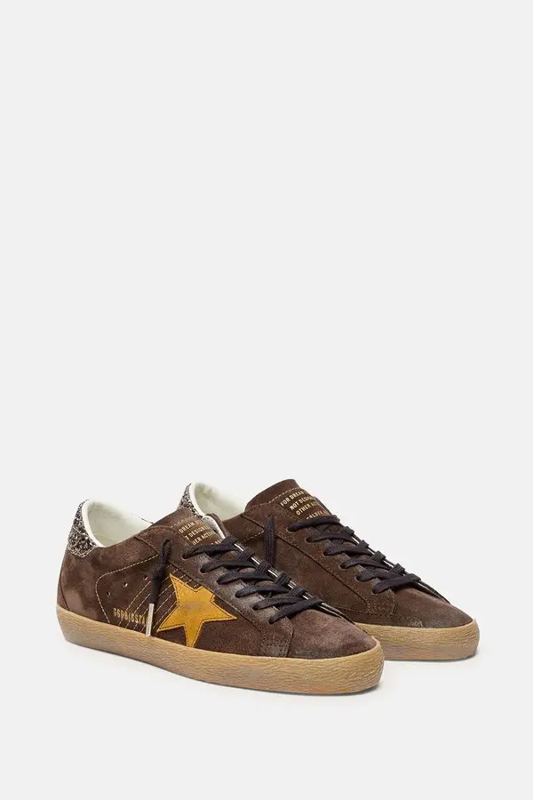 GOLDEN GOOSE Super-star Sneakers With Glitter Star Detailing