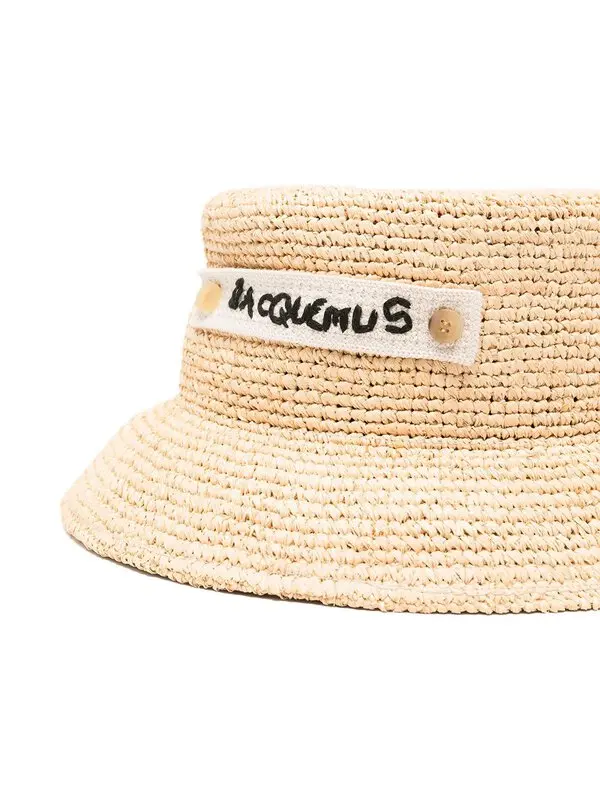 Jacquemus Le Bob Plage Raffia Bucket Hat - Multicolor