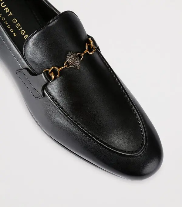 Kurt Geiger Leather Alton Loafers With Chain Detail