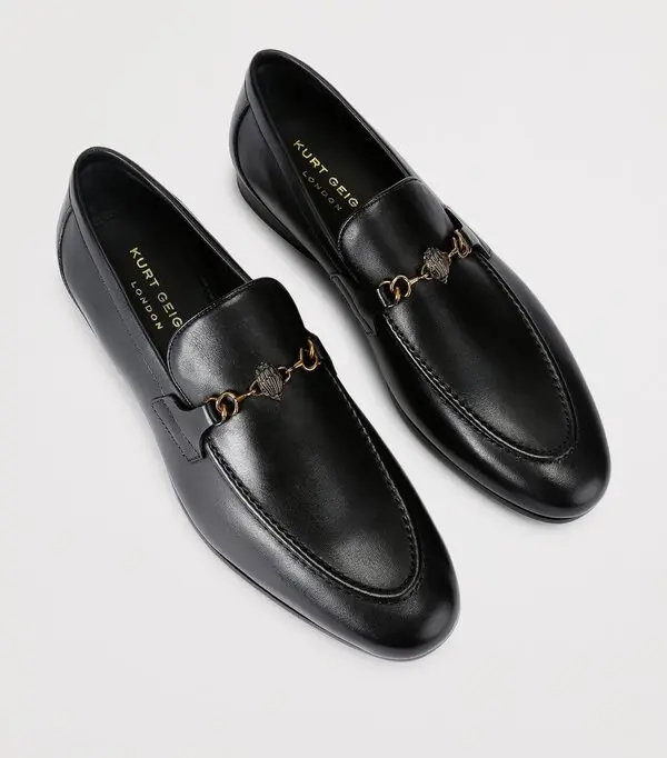 Kurt Geiger Leather Alton Loafers With Chain Detail
