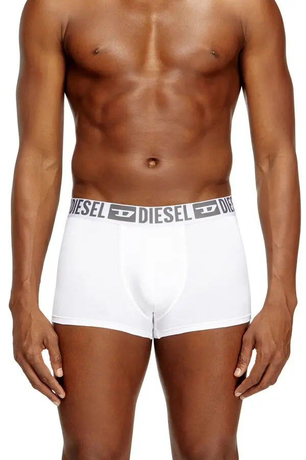 DIESEL® Three-pack Of Stretch Cotton Boxer Briefs With Tonal Waistband - Multicolor