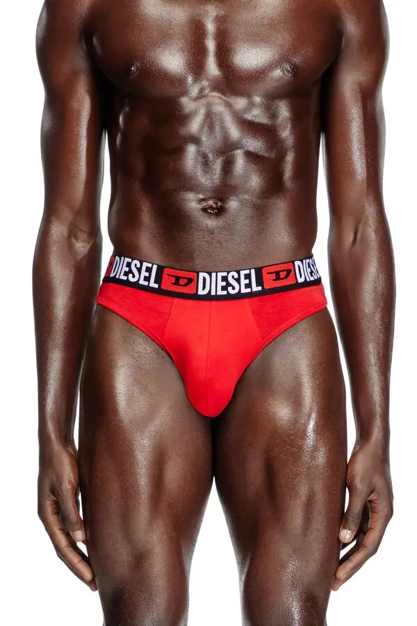 DIESEL® 3-pack Of Thongs With All-over Logo Waist - Multicolor