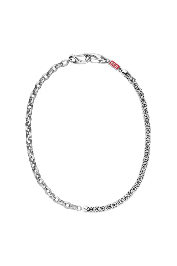 DIESEL® Stainless Steel Multi-wear Chain Necklace - Silver