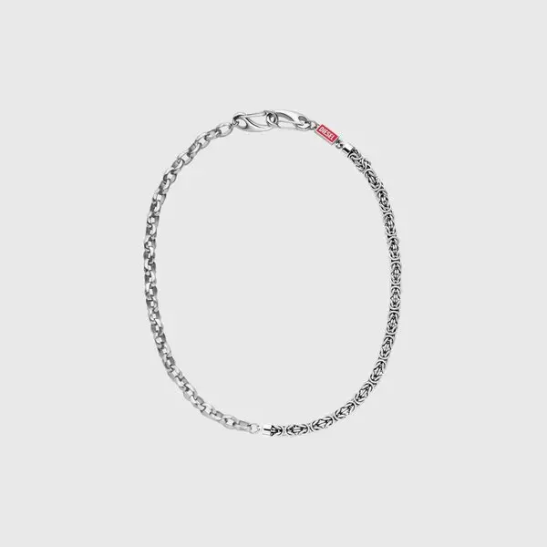 DIESEL® Stainless Steel Multi-wear Chain Necklace - Silver