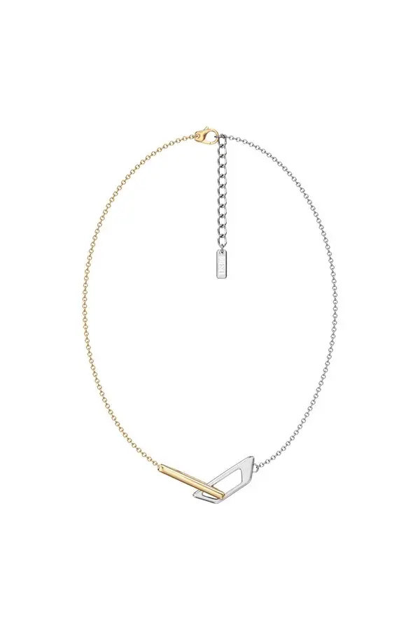 DIESEL® Two-tone Stainless Steel Chain Necklace - Silver