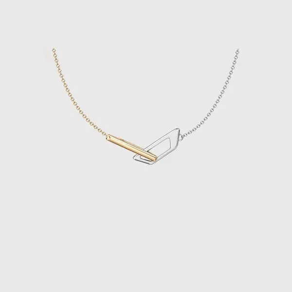 DIESEL® Two-tone Stainless Steel Chain Necklace - Silver