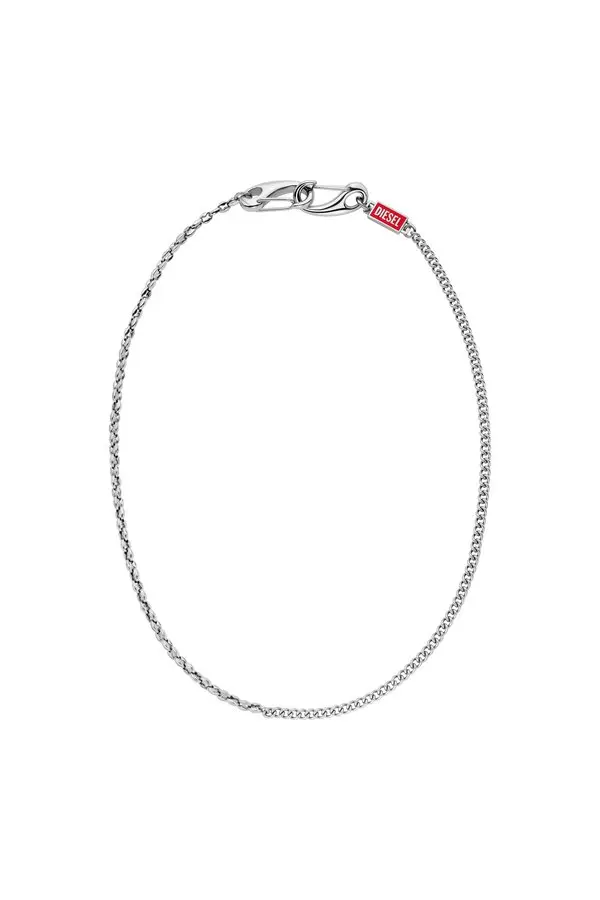 DIESEL® Stainless Steel Multi-wear Chain Necklace - Silver