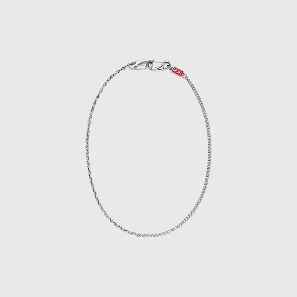 DIESEL® Stainless Steel Multi-wear Chain Necklace - Silver