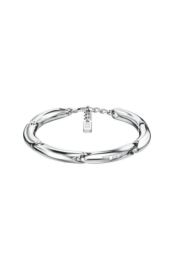 DIESEL® Stainless Steel Chain Bracelet With D Logo - Silver