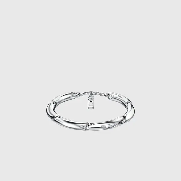 DIESEL® Stainless Steel Chain Bracelet With D Logo - Silver