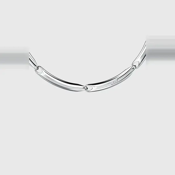 DIESEL® Stainless Steel Chain Necklace With Logo Detail - Silver