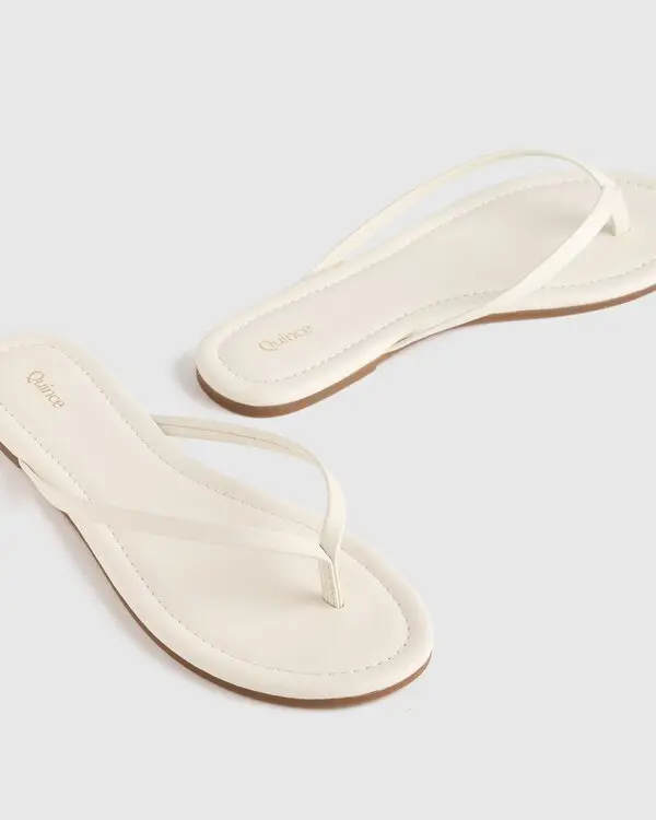 Quince Italian Leather Flip Flops