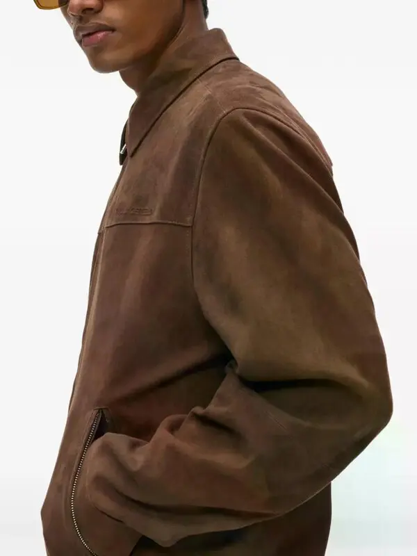 Karl Lagerfeld Zip-up Suede Jacket