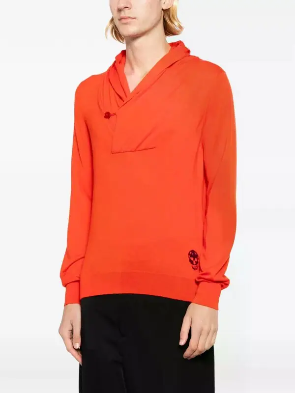 Alexander McQueen Skull Embroidered Cashmere Sweater