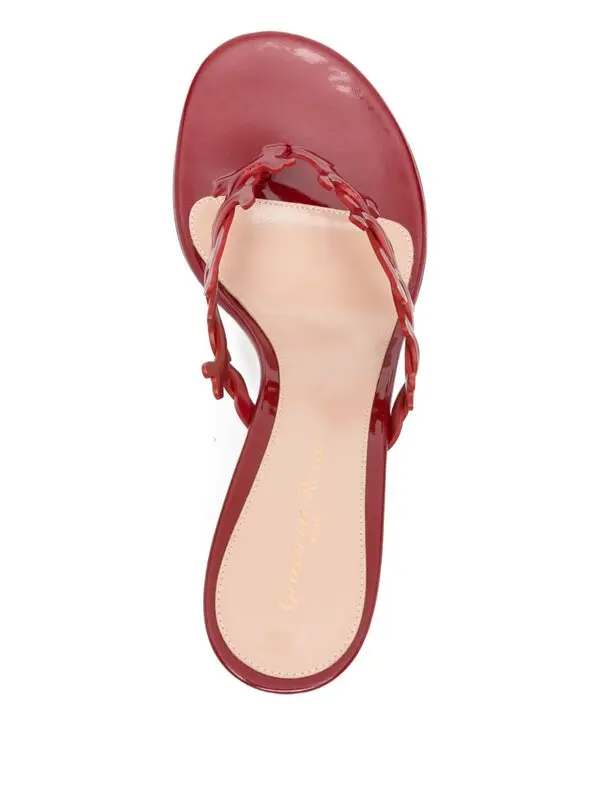 GIANVITO ROSSI Ocean Patent Leather Sandals - Multicolor