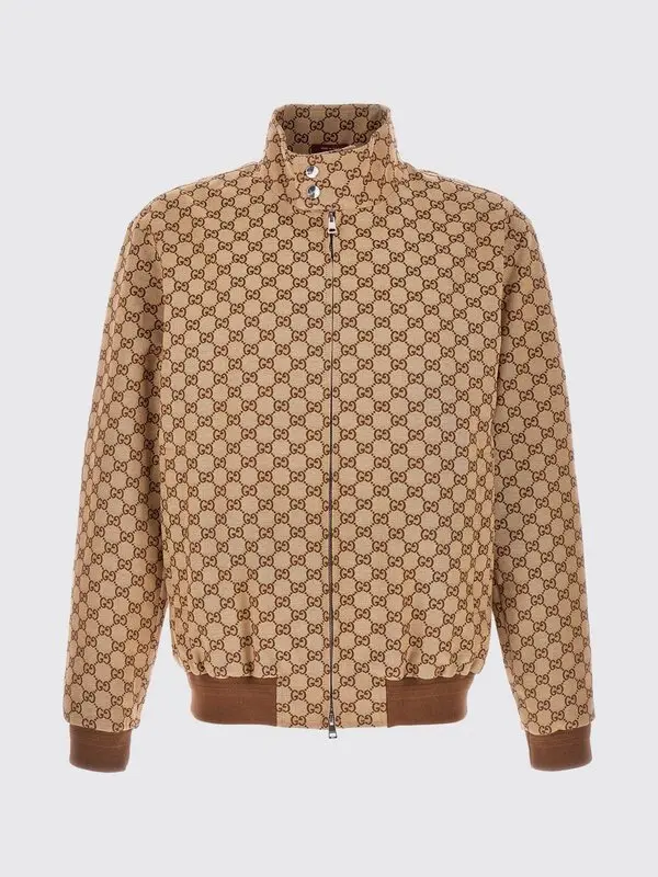 Gucci Gg Monogram Zip-up Bomber Jacket
