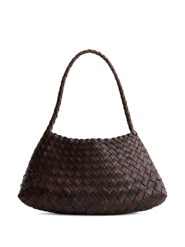 Dragon Diffusion Woven Leather Top Handle Bag - Multicolor