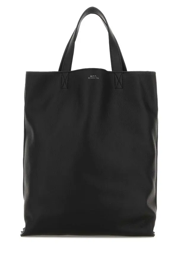 A.p.c. Leather Medium Maiko Shopping Bag - Black