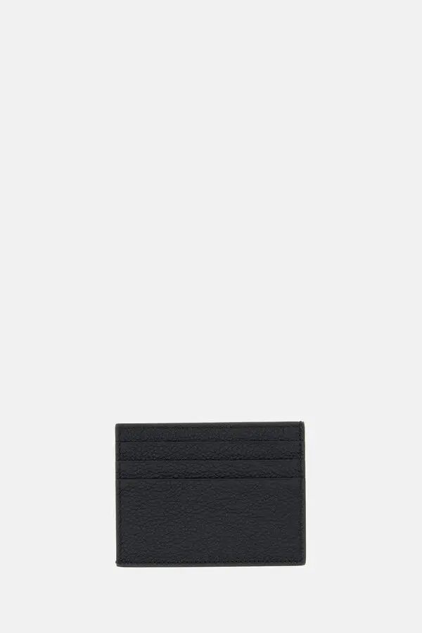 Thom Browne Single Card Holder Soft Pebble Grain Leather - Multicolor