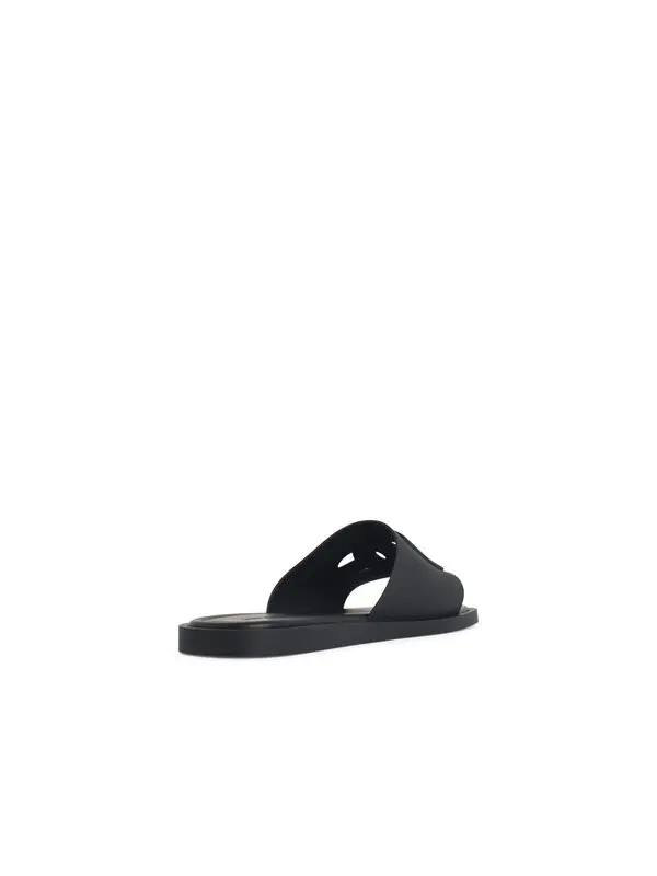Dolce & Gabbana Dg Logo Rubber Slides - Black